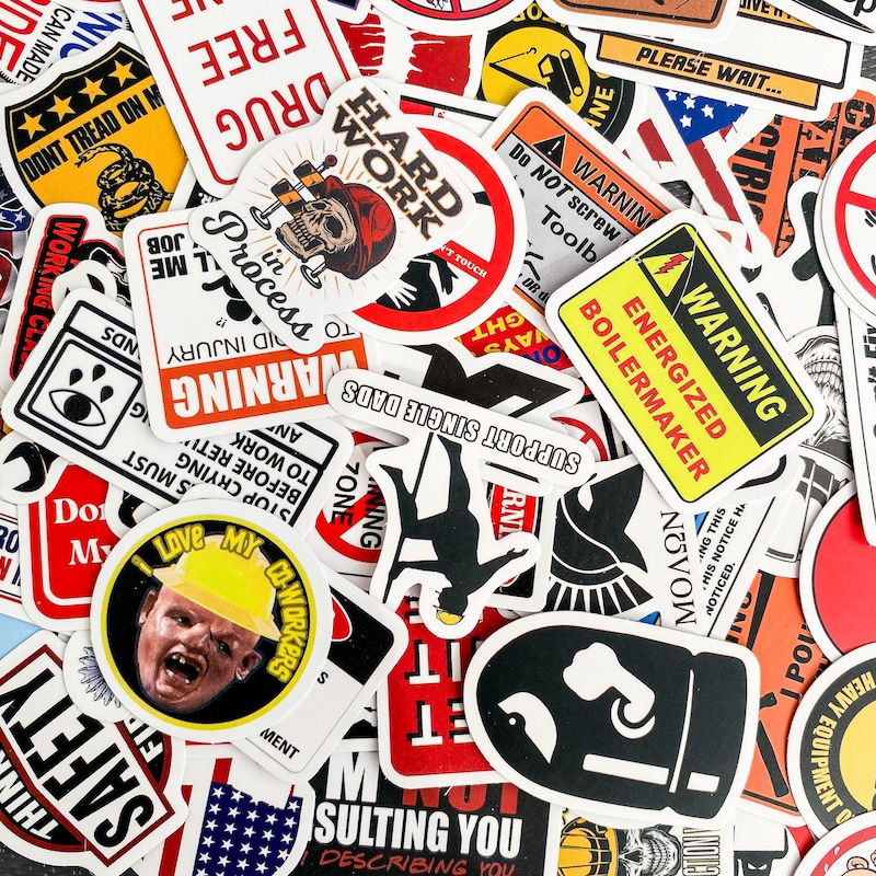 Funny Hard Hat Stickers - Etsy