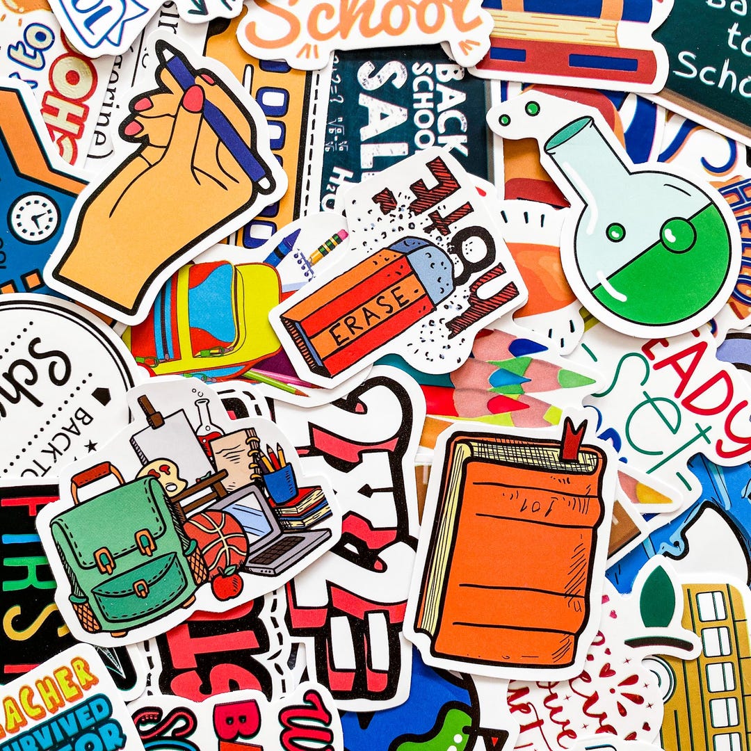 100 Back-to-school Stickers, Motivational Stickers for Kids, Journaling ...