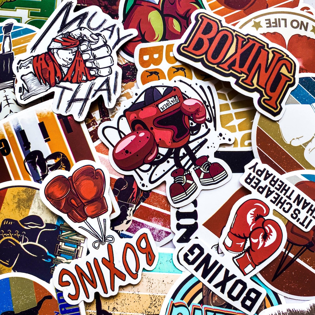 50PCS Boxing Training Stickers, Motivational Fighter Stickers, Powerful ...