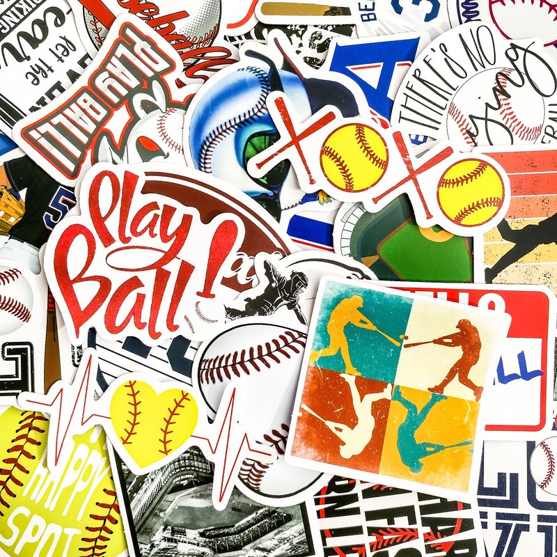 Baseball Stickers - Etsy