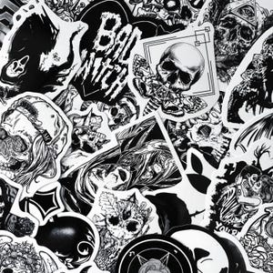 100 PCS Goth Stickers, Gothic Sticker Set for Kindle Laptop Book, Cool ...