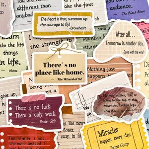 100 Random Inspirational Movie Quote Stickers, Motivational Stickers ...