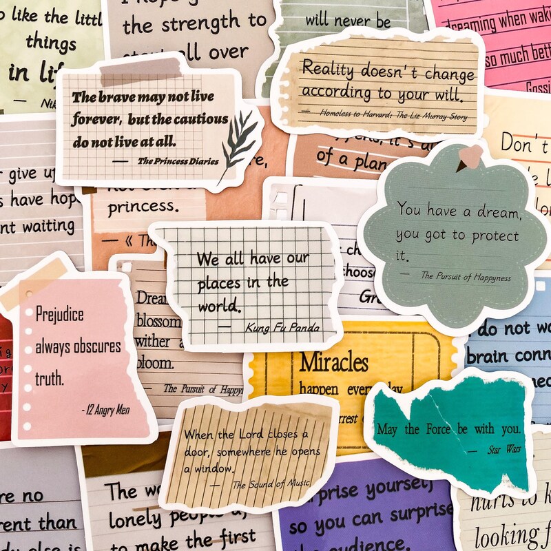 Quote Stickers - Etsy