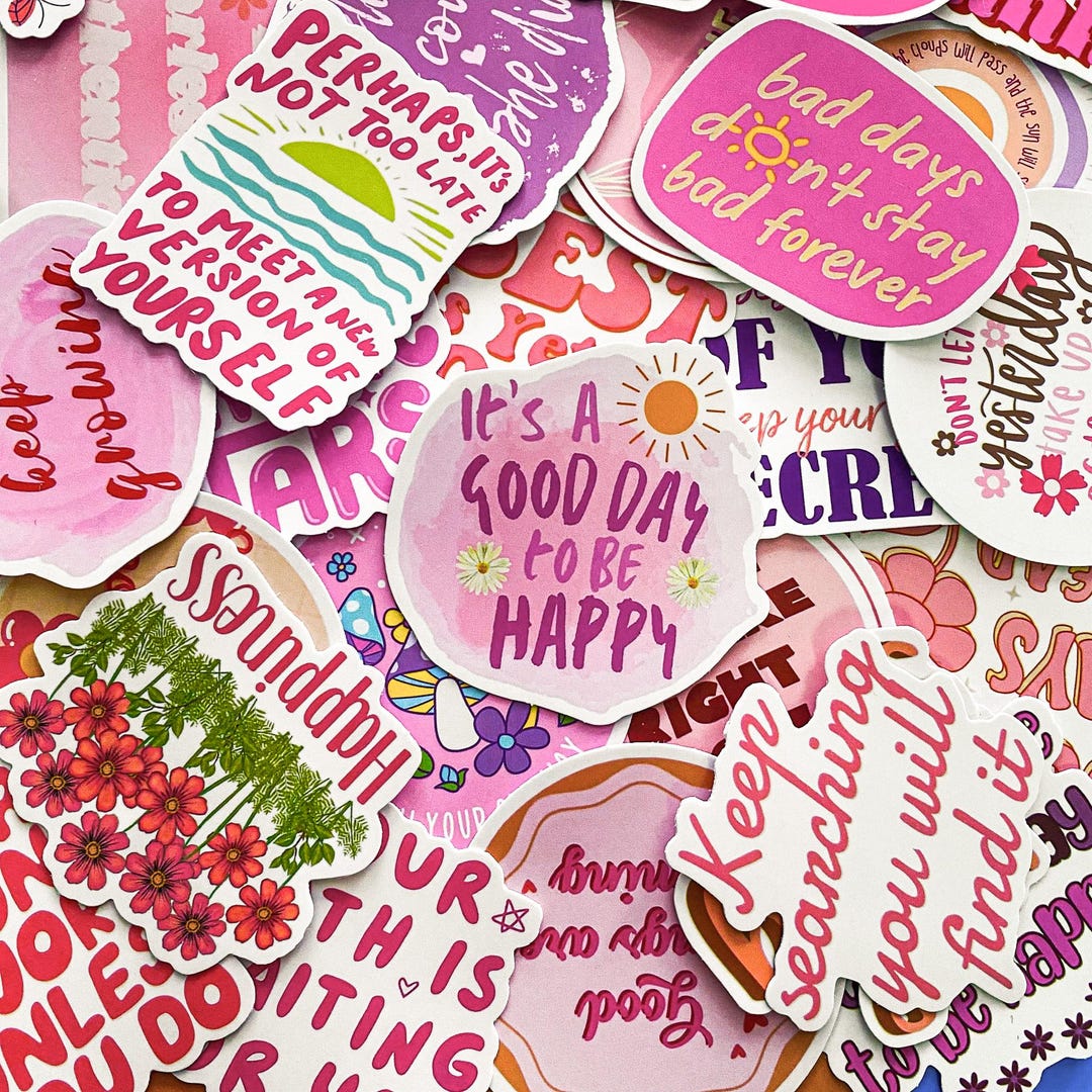 50PCS Positive Quote Stickers, Motivational Self Care Stickers ...