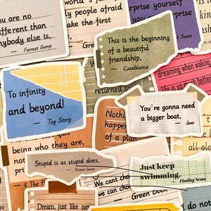 100 Random Inspirational Movie Quote Stickers, Motivational Stickers ...