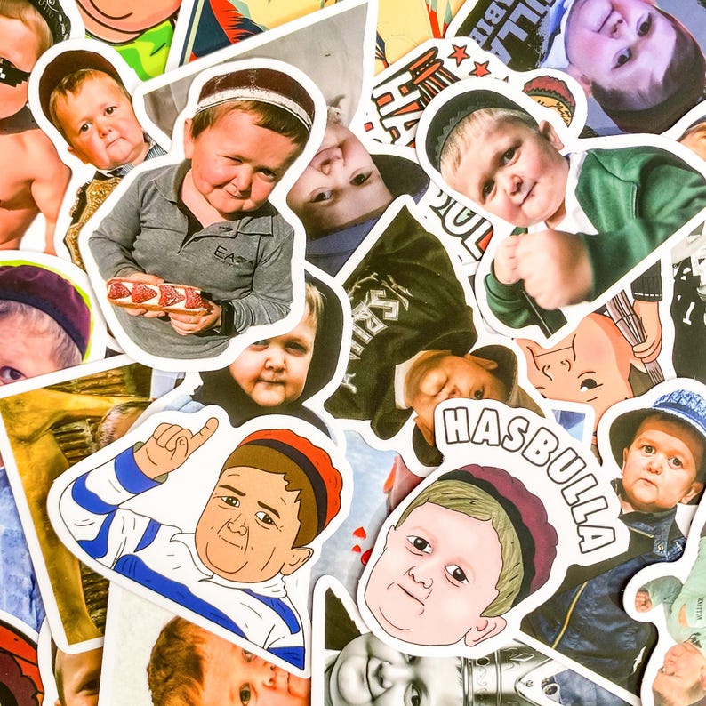 50PCS Funny Boy Reaction Stickers, Meme Face Kid Stickers, Viral ...