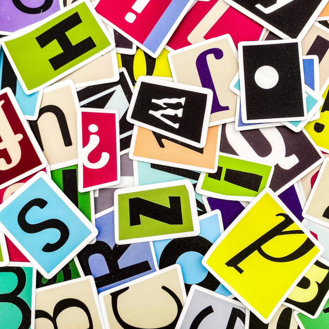 100 Random Alphabet Learning Stickers, Educational Stickers for Kids ...