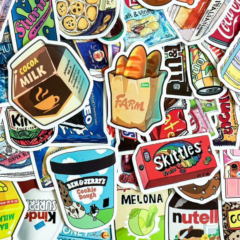 Food Stickers - Etsy