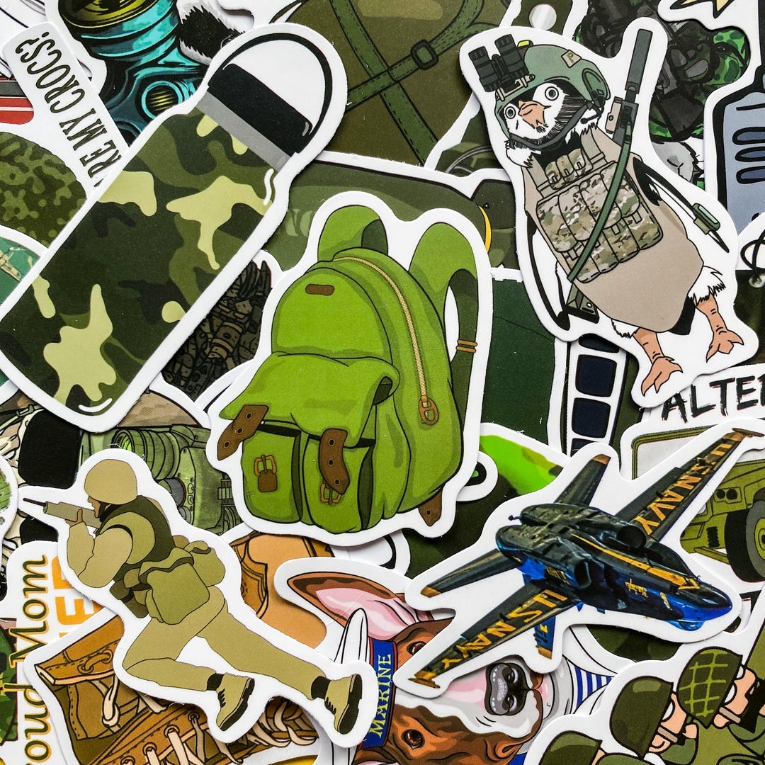 100 Military Stickers, Tactical Vinyl Stickers, Camouflage Stickers ...