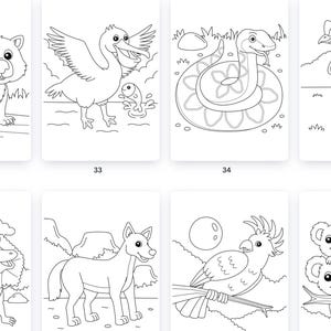 50 Pages of Australian Animals Colouring Pages. Printable. Aussie ...