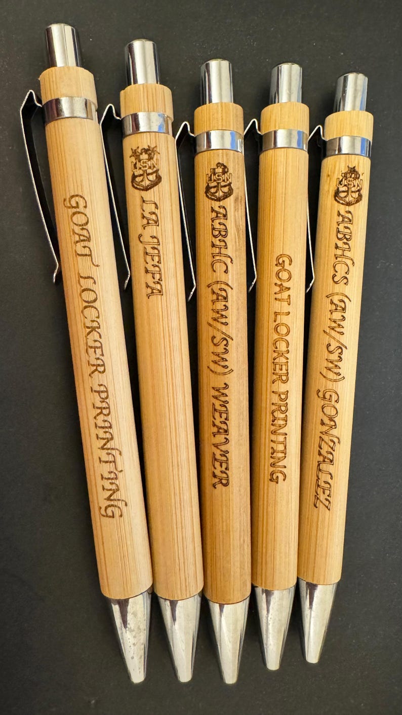Personalized Bamboo Pen | Custom Engraved Pen for Business, Retirement ...