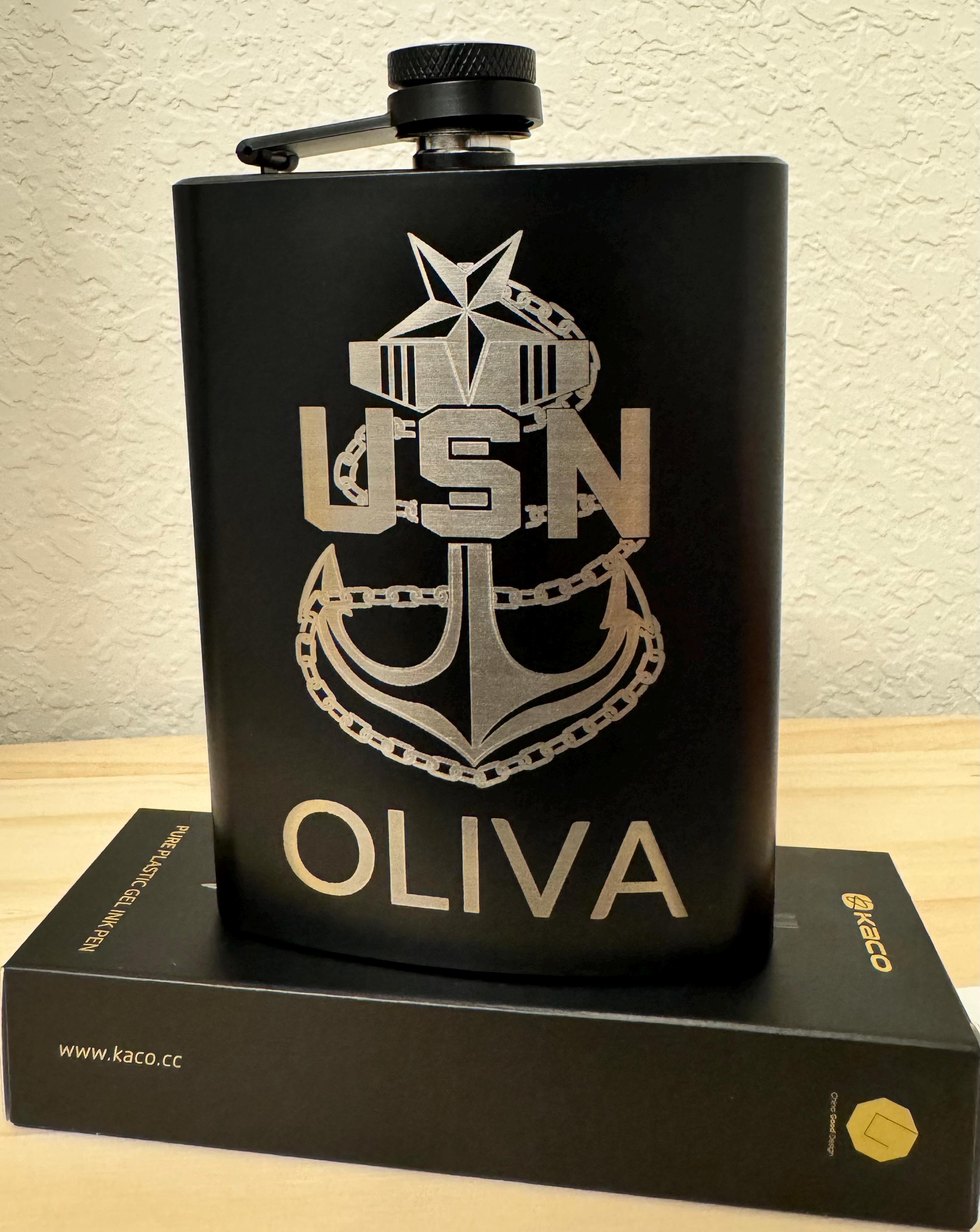 Customizable Military Service Flasks. Customizable Navy Chief Flasks ...