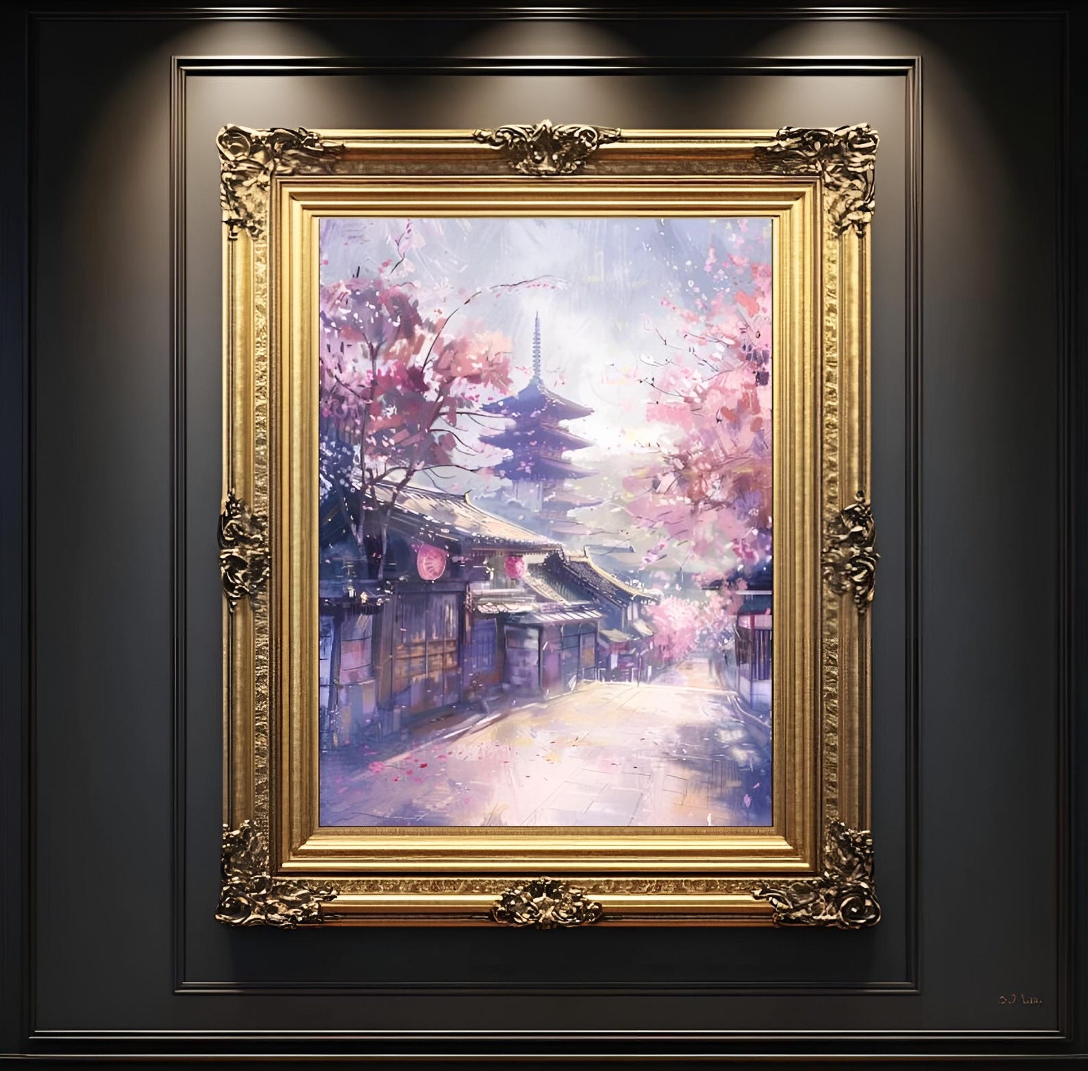 Japan Kyoto Sakura Painting, Japanese Summer Spring Cherry Blossom ...