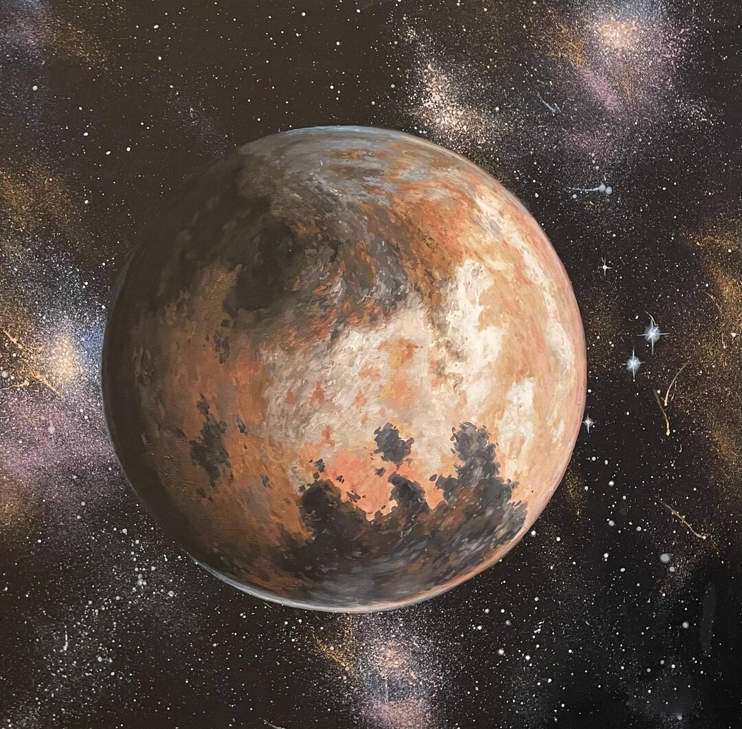 Cosmic Planet Mars Painting- Space Star Universe Painting, Outer Space ...