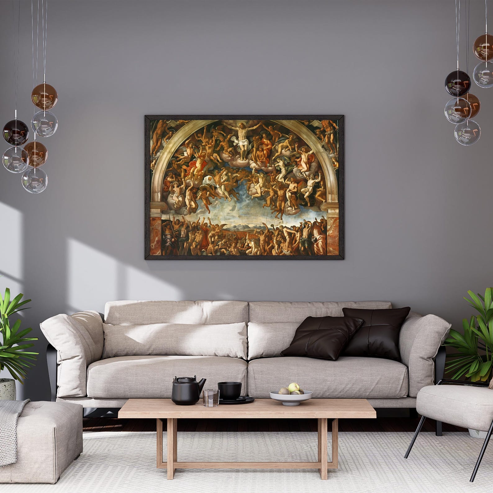 Renaissance Last Judgment Fresco Wall Art ,dramatic Religious Heaven ...