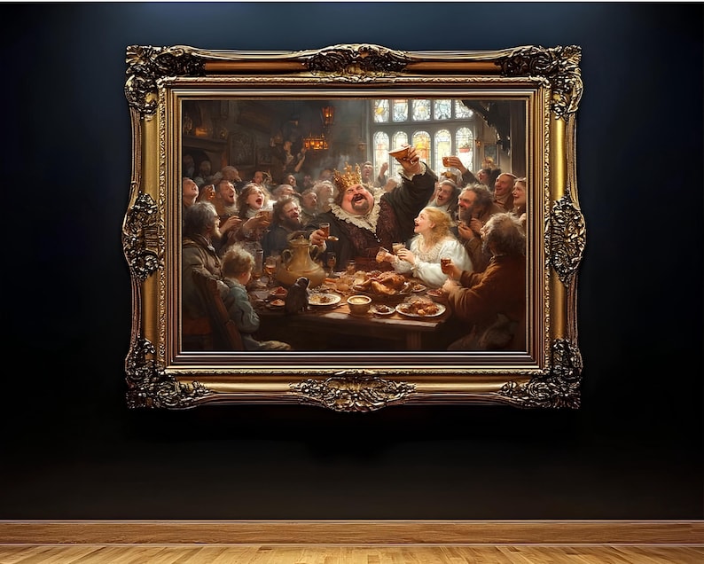 Baroque Style Feast Tavern Painting, Classic Renaissance Artwork ...