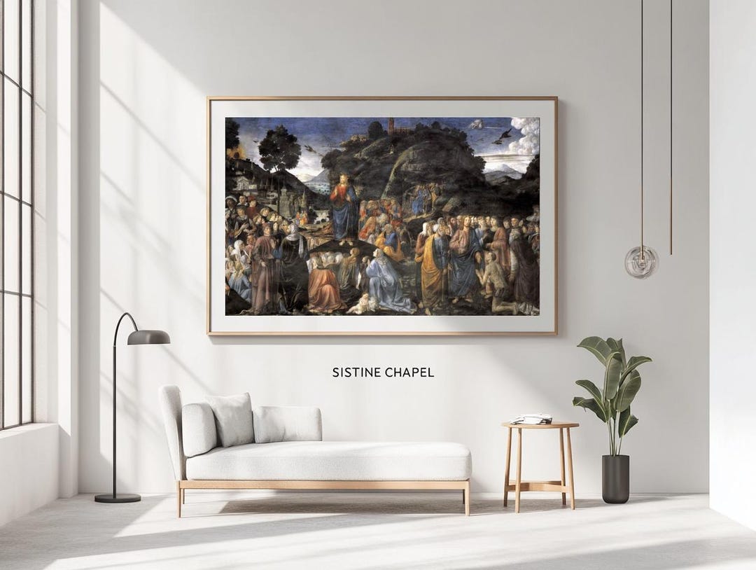 Renaissance Religious Scene Wall Art, Sistine Chapel Print, Biblical ...