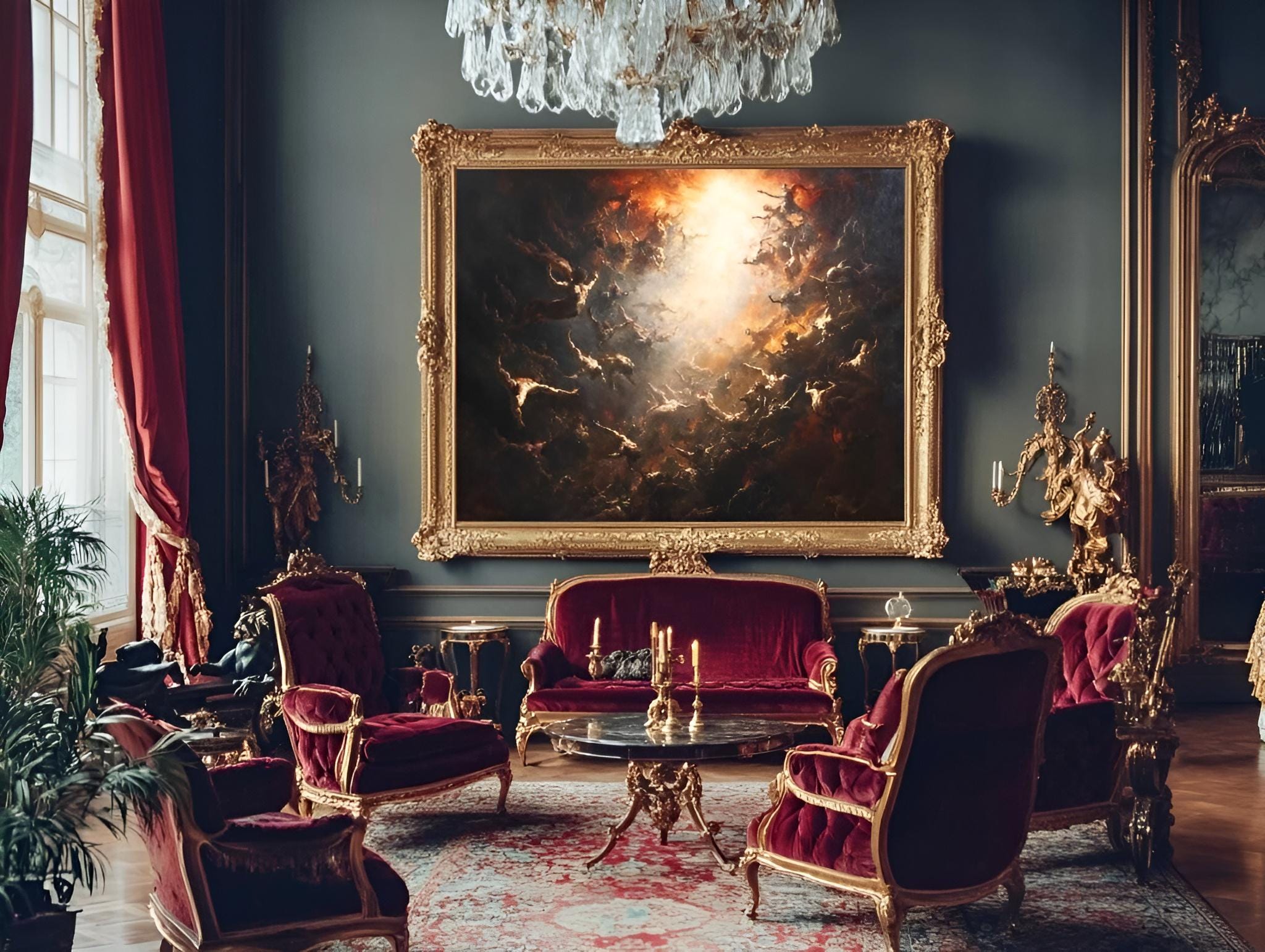 Apocalyptic Baroque Angel Battle Painting - Peter Paul Rubens Fall of ...