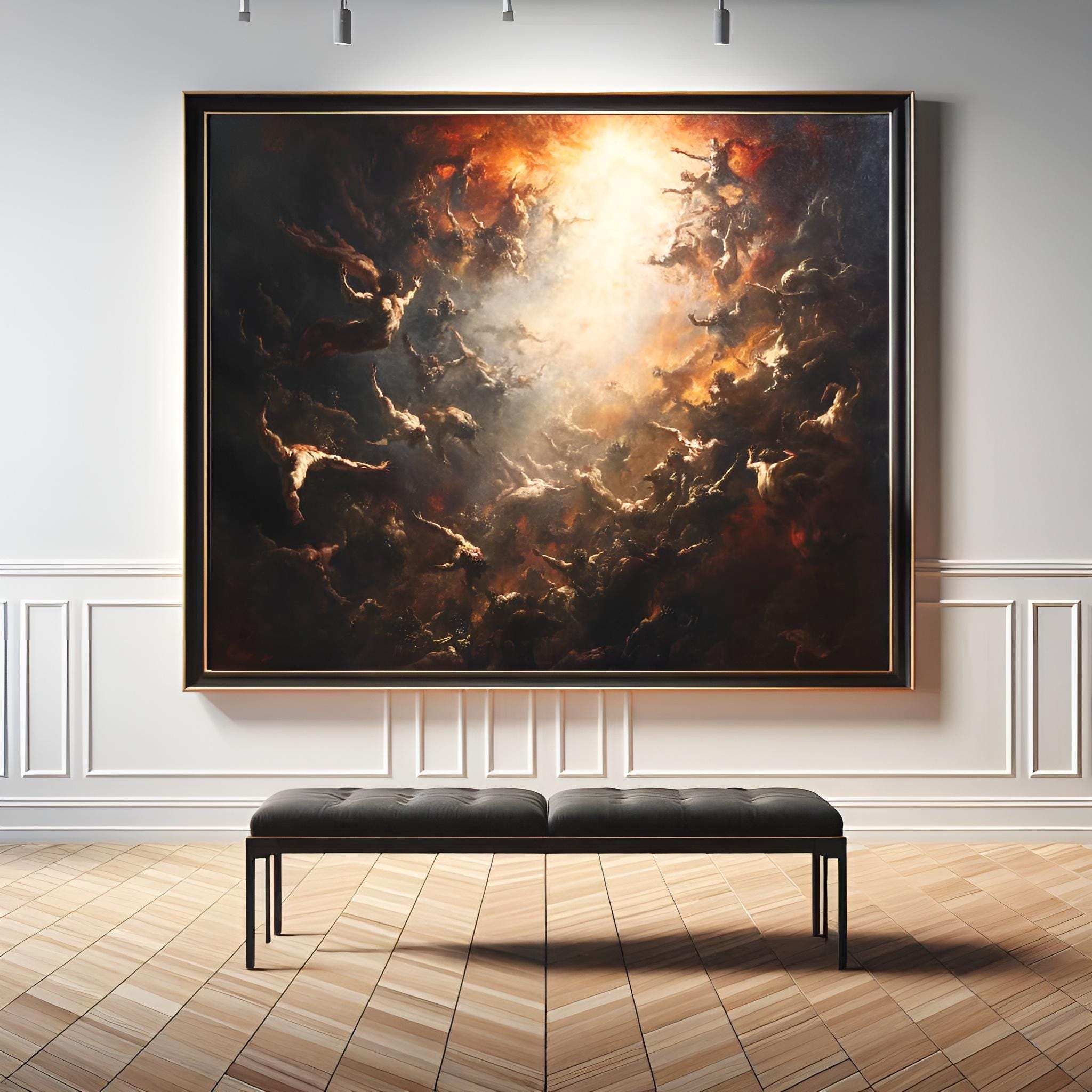 Apocalyptic Baroque Angel Battle Painting - Peter Paul Rubens Fall of ...
