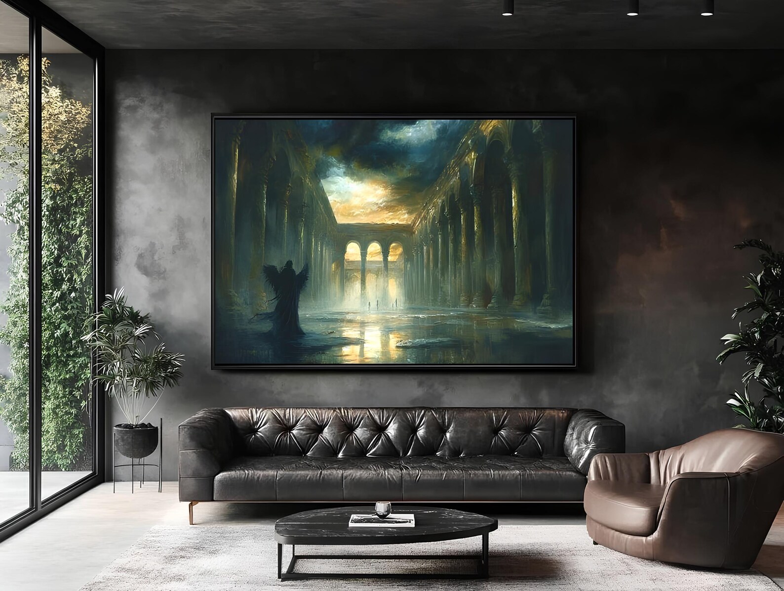 Dramatic Purgatory Painting, Dark Gothic Fantasy Angel Artwork, Surreal ...