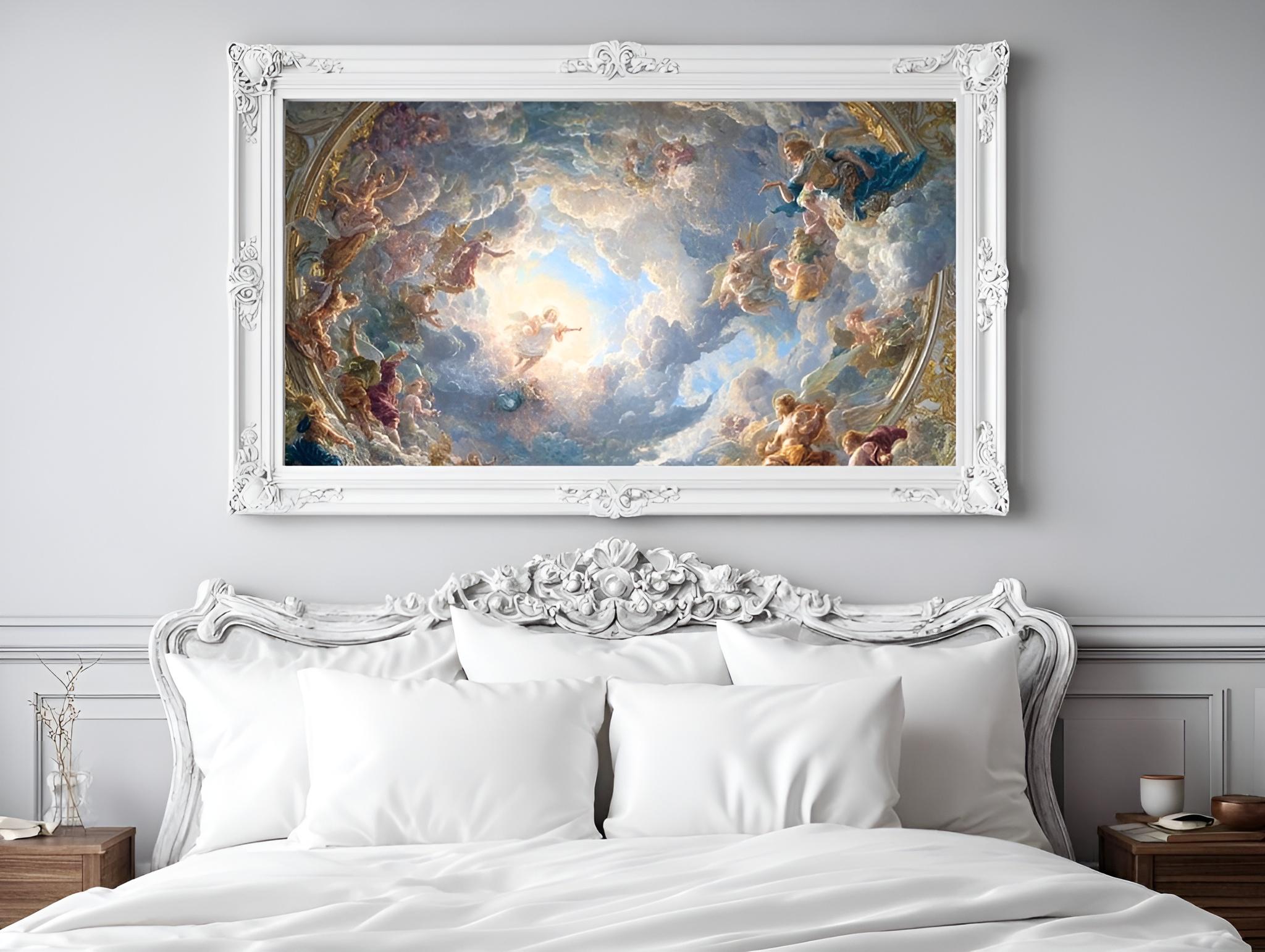 Classical Renaissance Biblical Mural Fresco Painting, Michelangelo ...