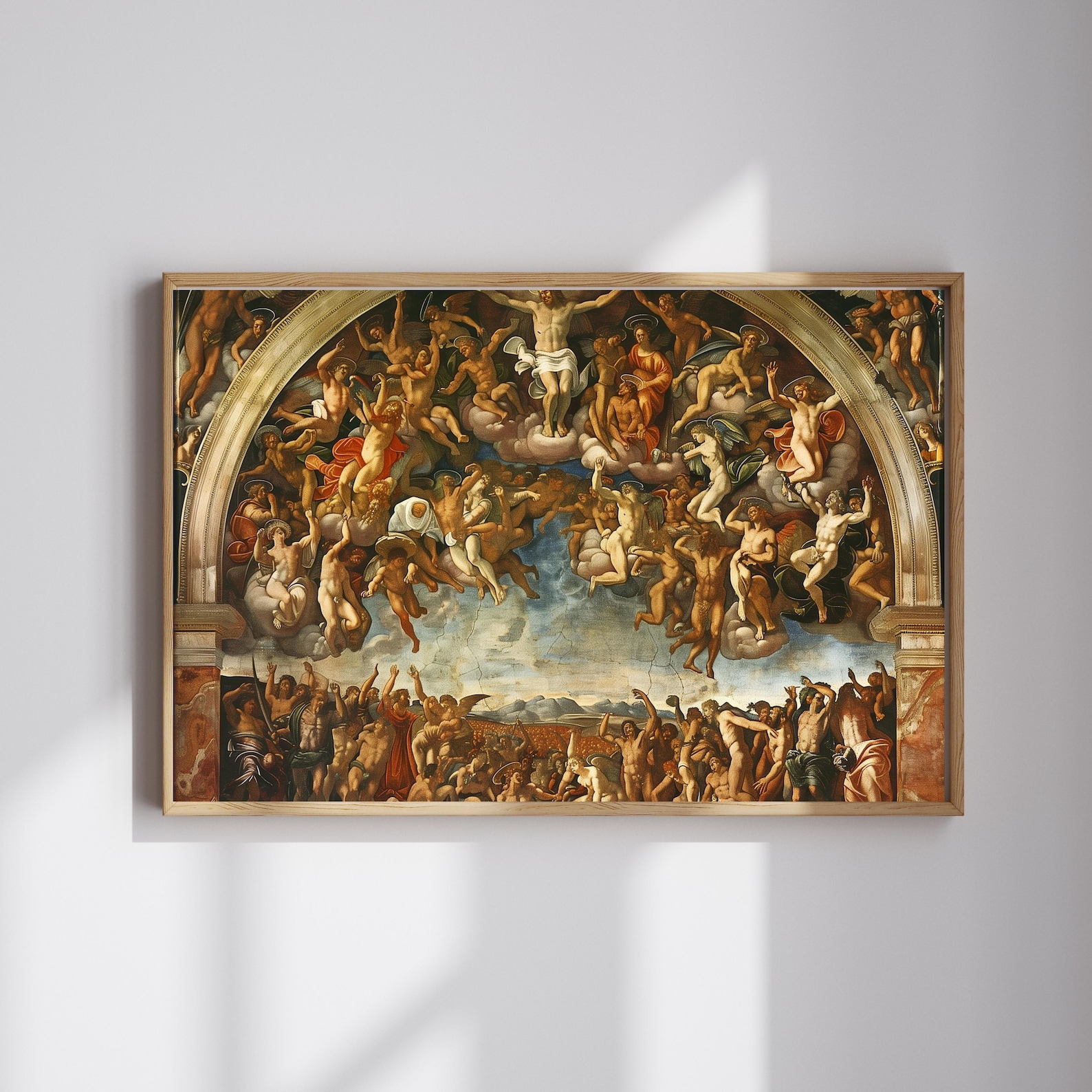 Renaissance Last Judgment Fresco Wall Art ,dramatic Religious Heaven ...