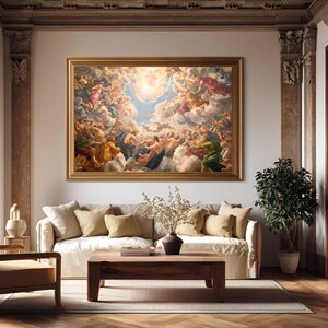 Renaissance Fresco Large Canvas Wall Art, Classical Michelangelo ...