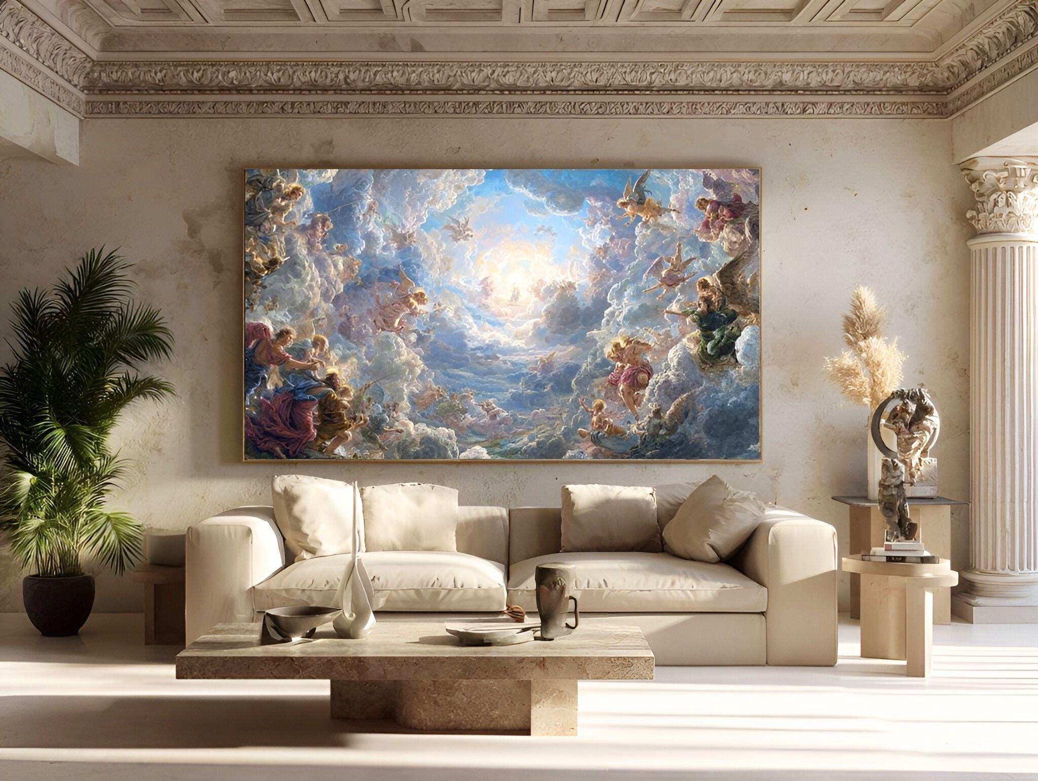 Renaissance Fresco Canvas Wall Art, Michelangelo’s the Last Judgement ...