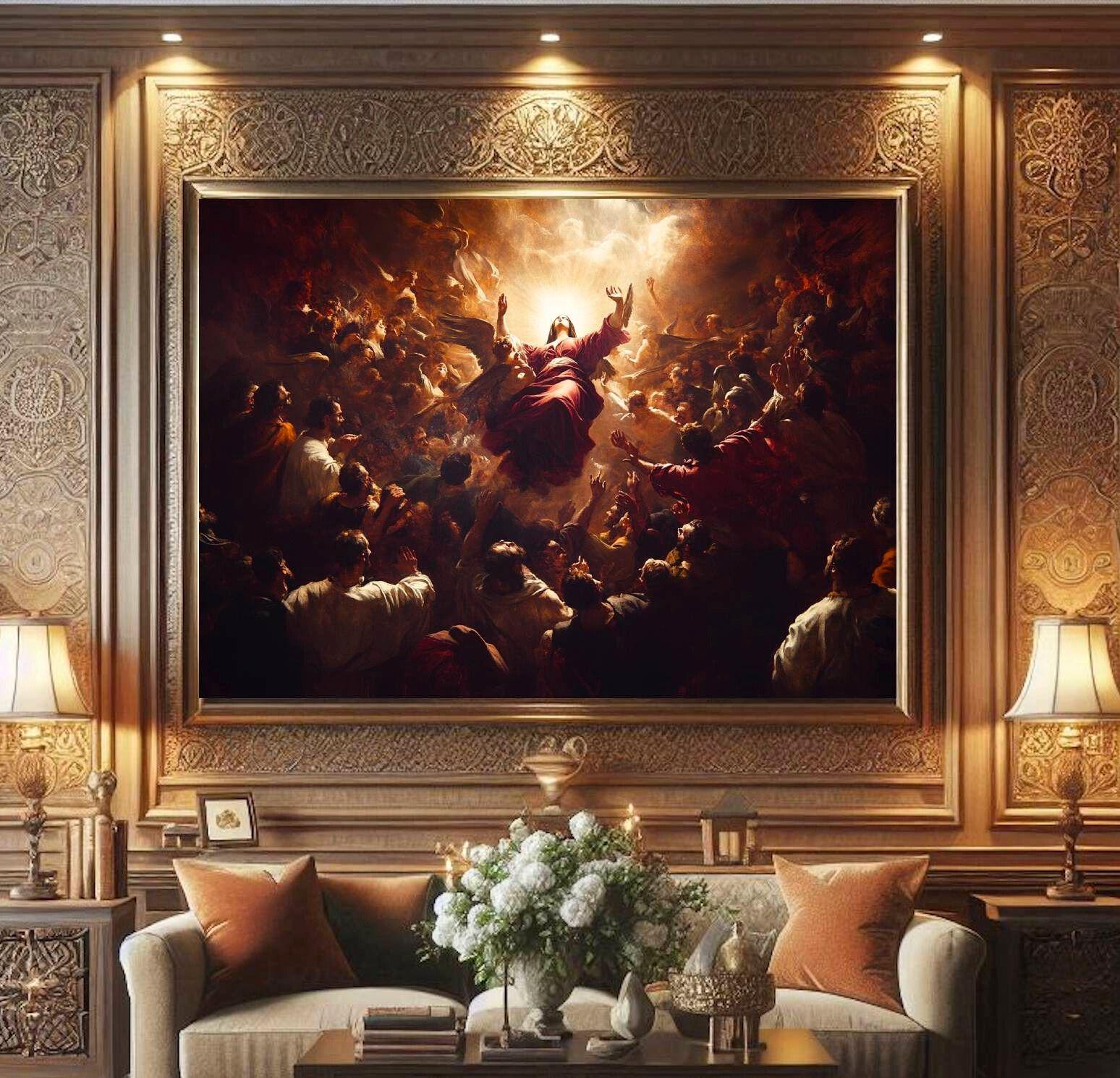Baroque Style Religious Oil Painting - Assumption of the Virgin Mary ...