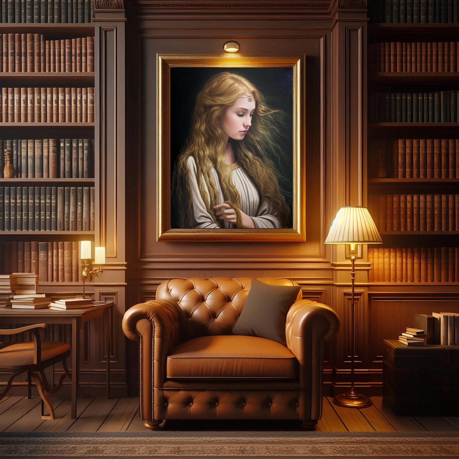 Victorian Style Portrait Painting of Regal Women, Classic Luxury ...