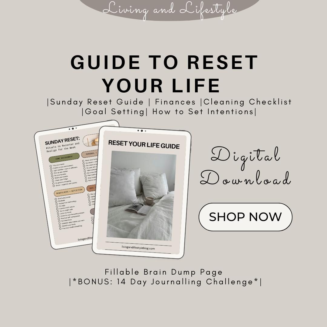 Life Reset Guide: Goal Setting, Cleaning Checklist, Self-care (digital ...