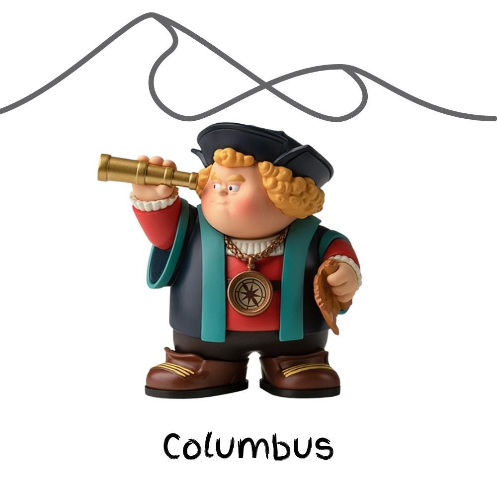 Columbus & Darwin - the Pioneers Toy - PVC Sculpture - Surrealism Gift ...