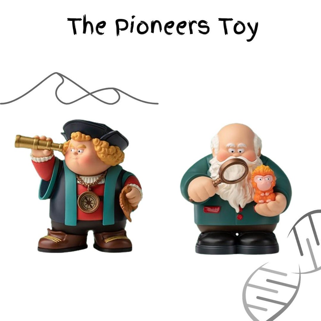 Columbus & Darwin - the Pioneers Toy - PVC Sculpture - Surrealism Gift ...
