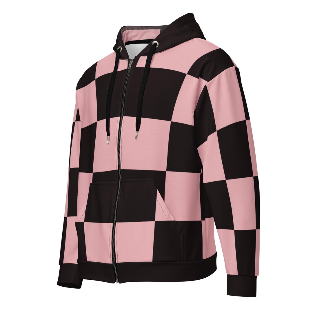 Tanjiro Nezuko Zip up Hoodie, Demon Slayer Inspired Anime Fan Zipper ...