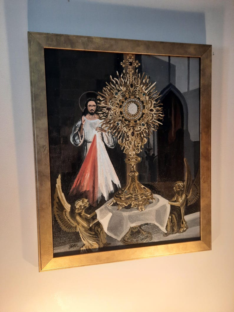 Merciful Love. Prints of Acrylic Painting of the Eucharist and Divine ...