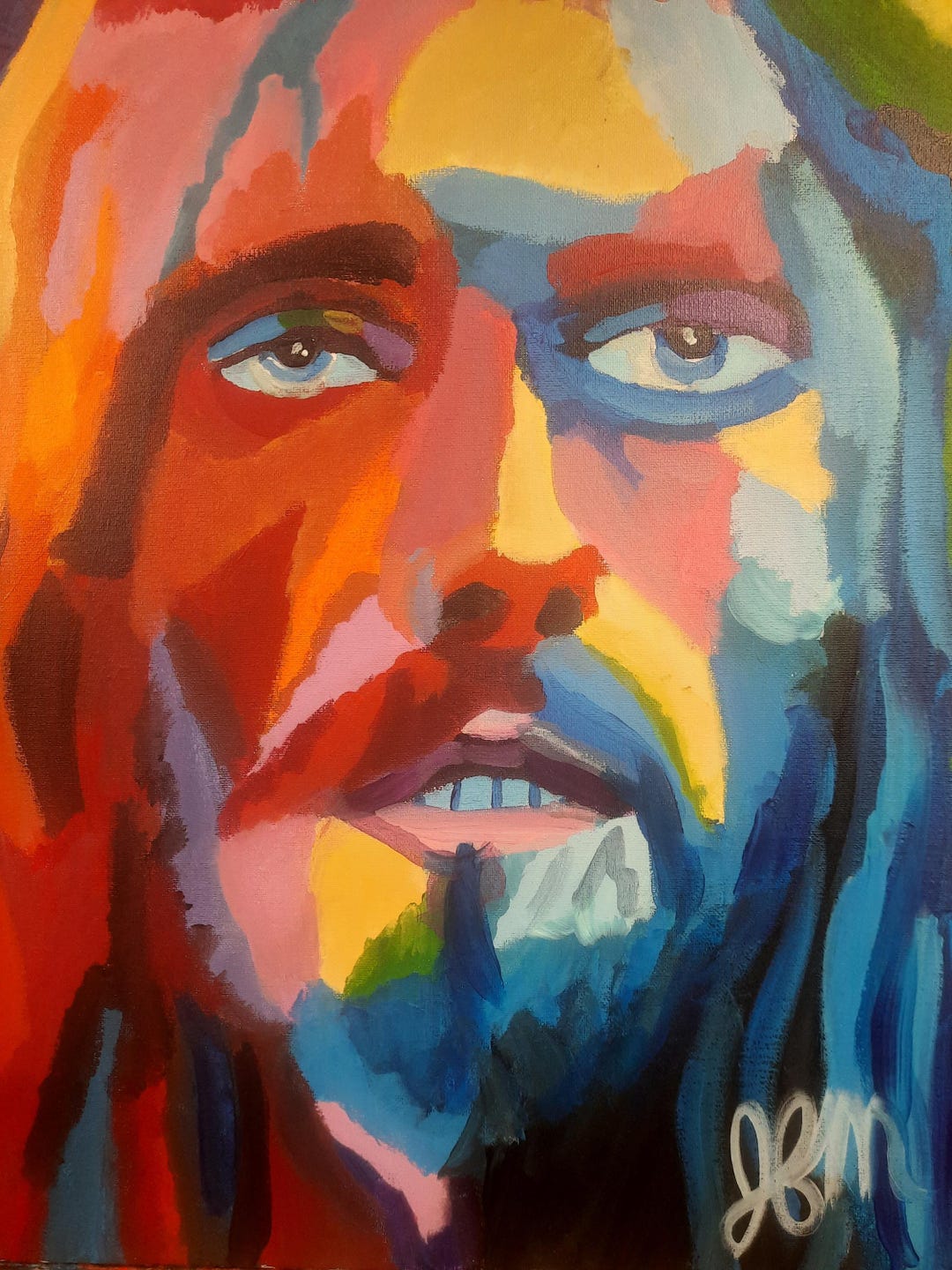 Jesus Christ Looking Up. Colorful Modern Fauvist. 16x20 Painting. - Etsy