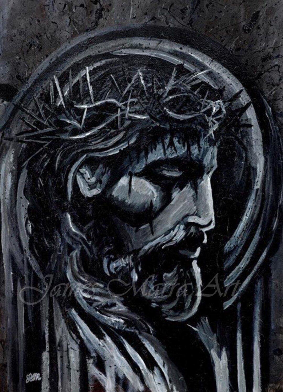 The King of the Jews. Prints of Acrylic Painting Depicting Jesus ...