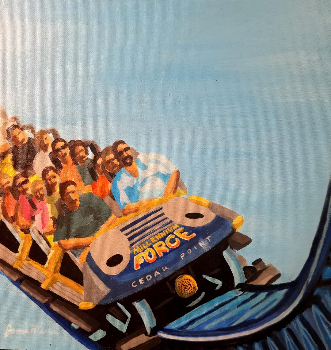 Millennium Force Roller Coaster. Cedar Point. Fun. Painting. Prints ...