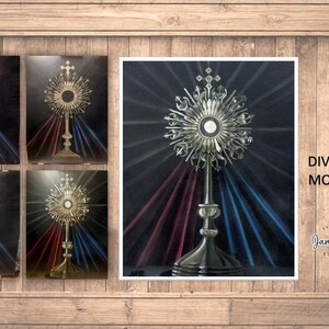 Divine Mercy Monstrance. Eucharist Catholic Painting. Prints Various ...