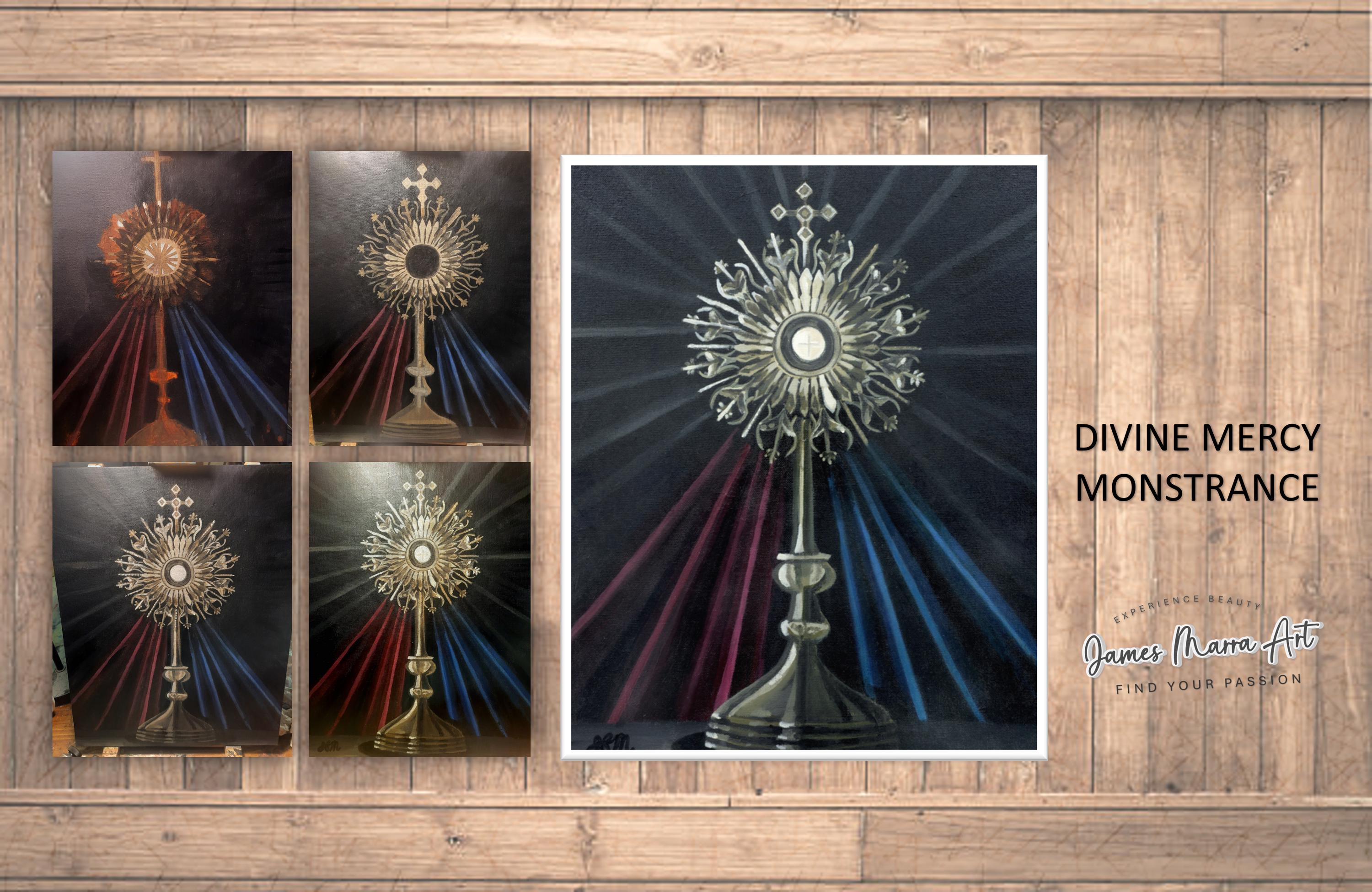 Divine Mercy Monstrance. Eucharist Catholic Painting. Prints Various ...