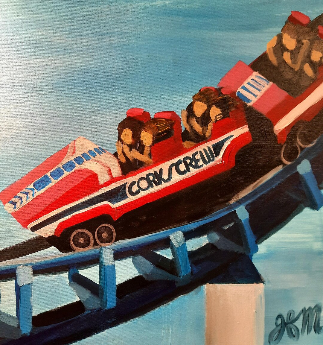 Corkscrew Roller Coaster. Cedar Point, Classic, Fun. - Etsy