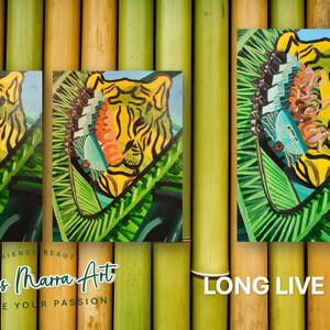 Kingda Ka Roller Coaster Painting: Framed Acrylic Art, Tiger Motif - Etsy
