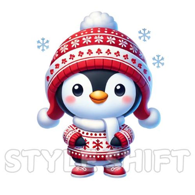 5 Winter Penguin Clipart PNG, Christmas Penguin Clipart,christmas ...