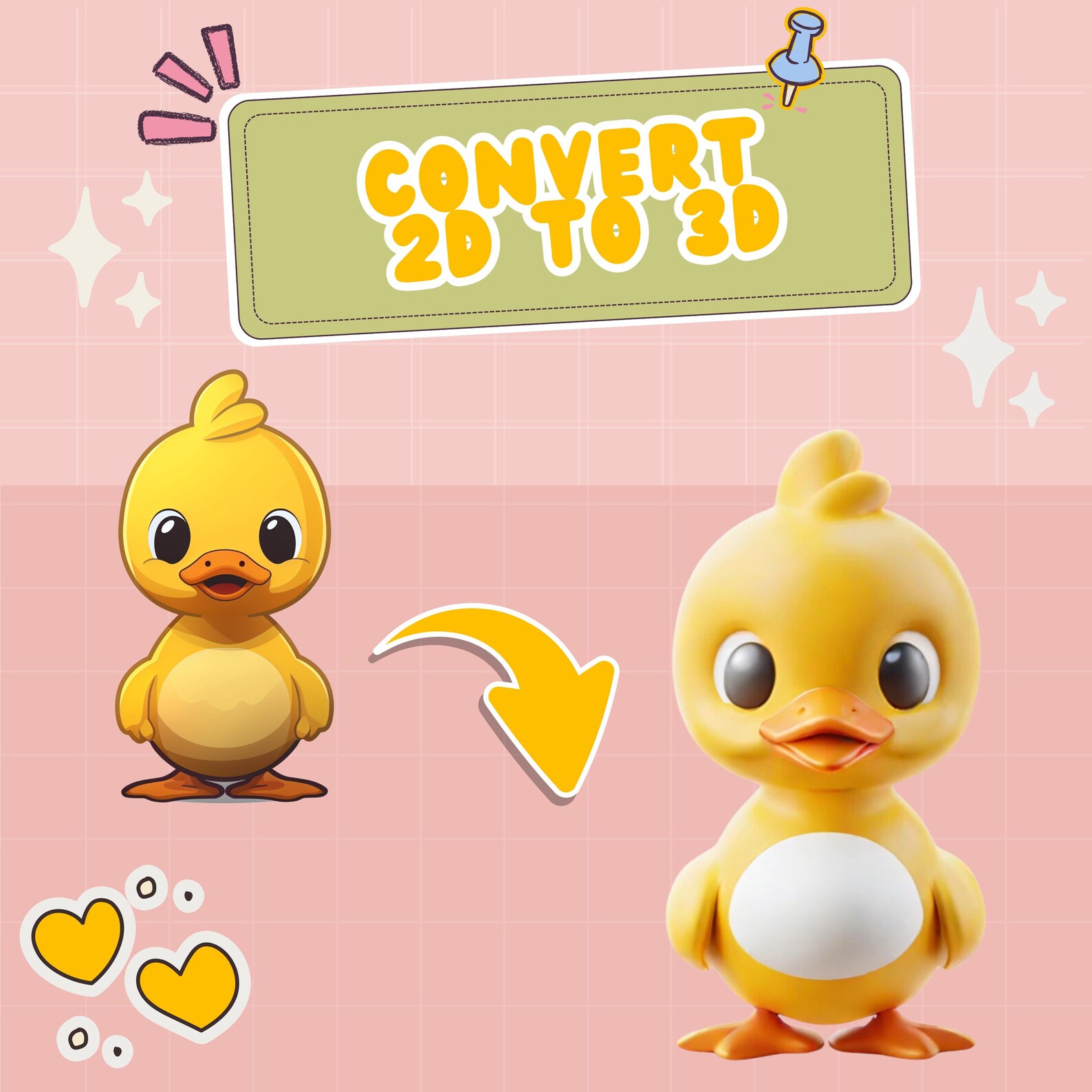 CUSTOM 2D to 3D, 3D Modeling Service, Cute, 3D Art, 3D Model Commission, 3D Design Service, 2D ...