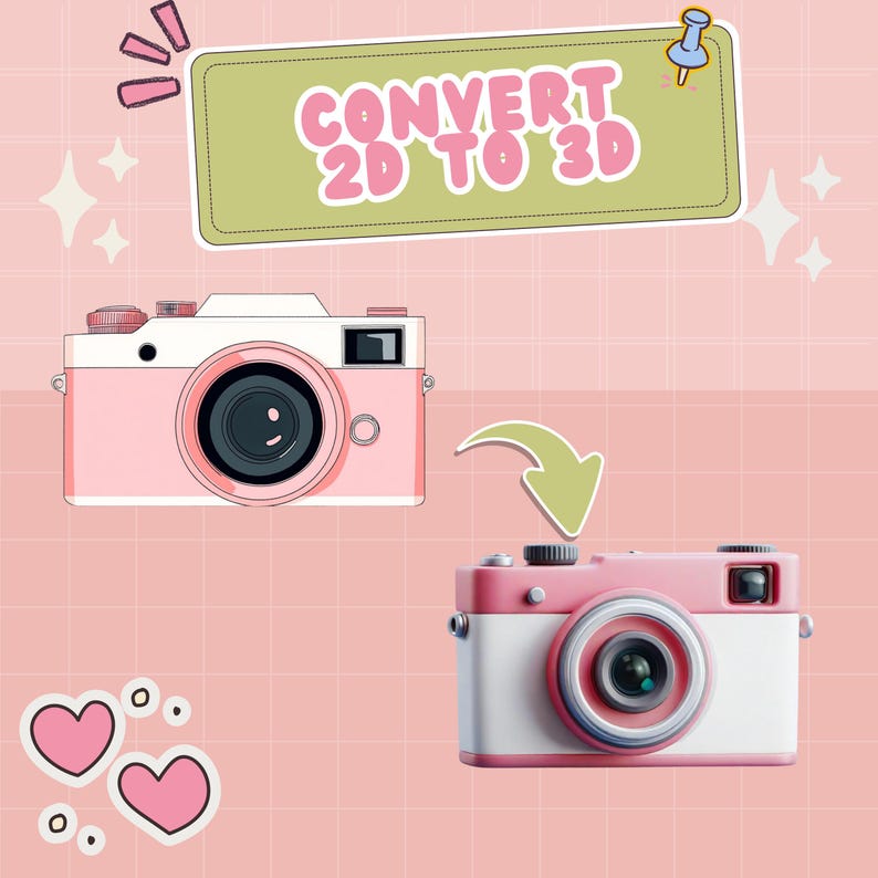 CUSTOM 2D to 3D, 3D Modeling Service, Cute, 3D Art, 3D Model Commission, 3D Design Service, 2D ...