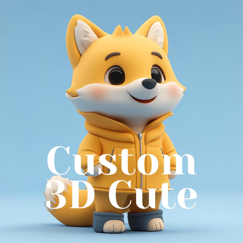 CUSTOM 3D Cute Modeling Character 3D Cute Animal, 3D Human, & 3D ...