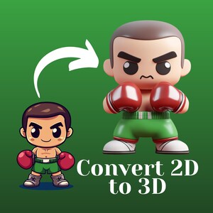CUSTOM 2D to 3D, 3D Modeling, 3D Cute, 3D Art, 3D Modeling, 3D Mascot ...