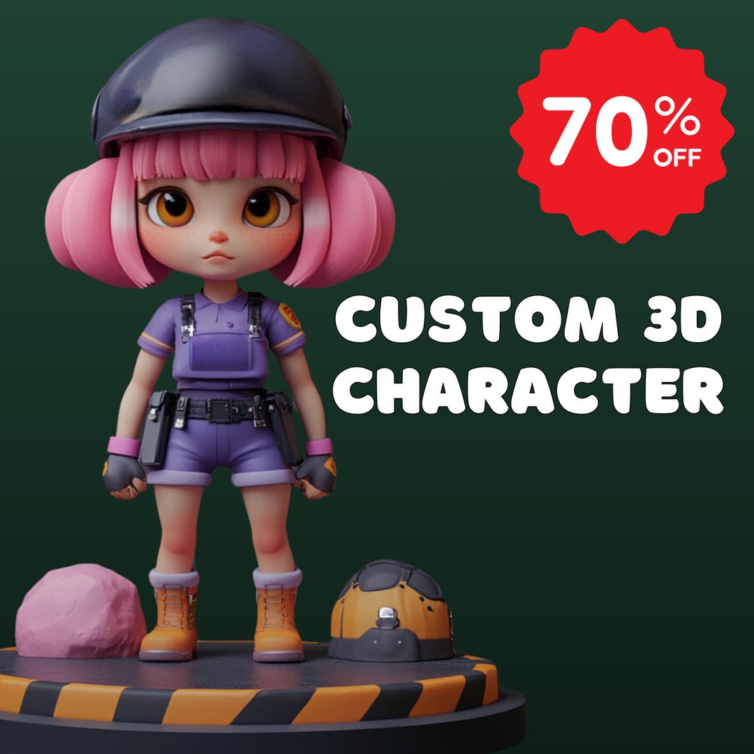 CUSTOM 3D Cute Modeling Character 3D Cute Animal, 3D Human, & 3D ...