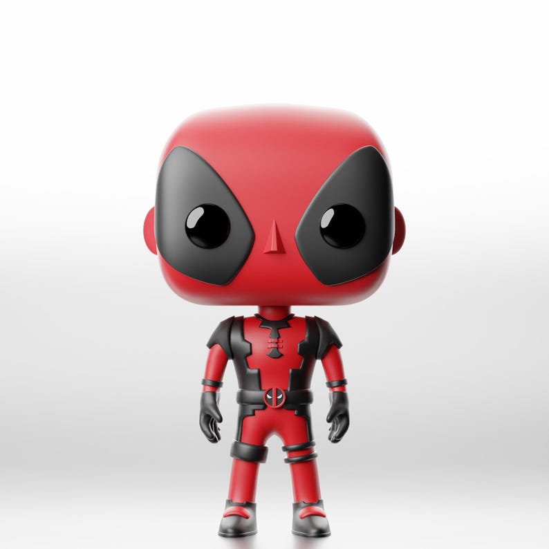Deadpool Funko Pop 3D STL File for 3D Printer 3D Printing Action Figure ...