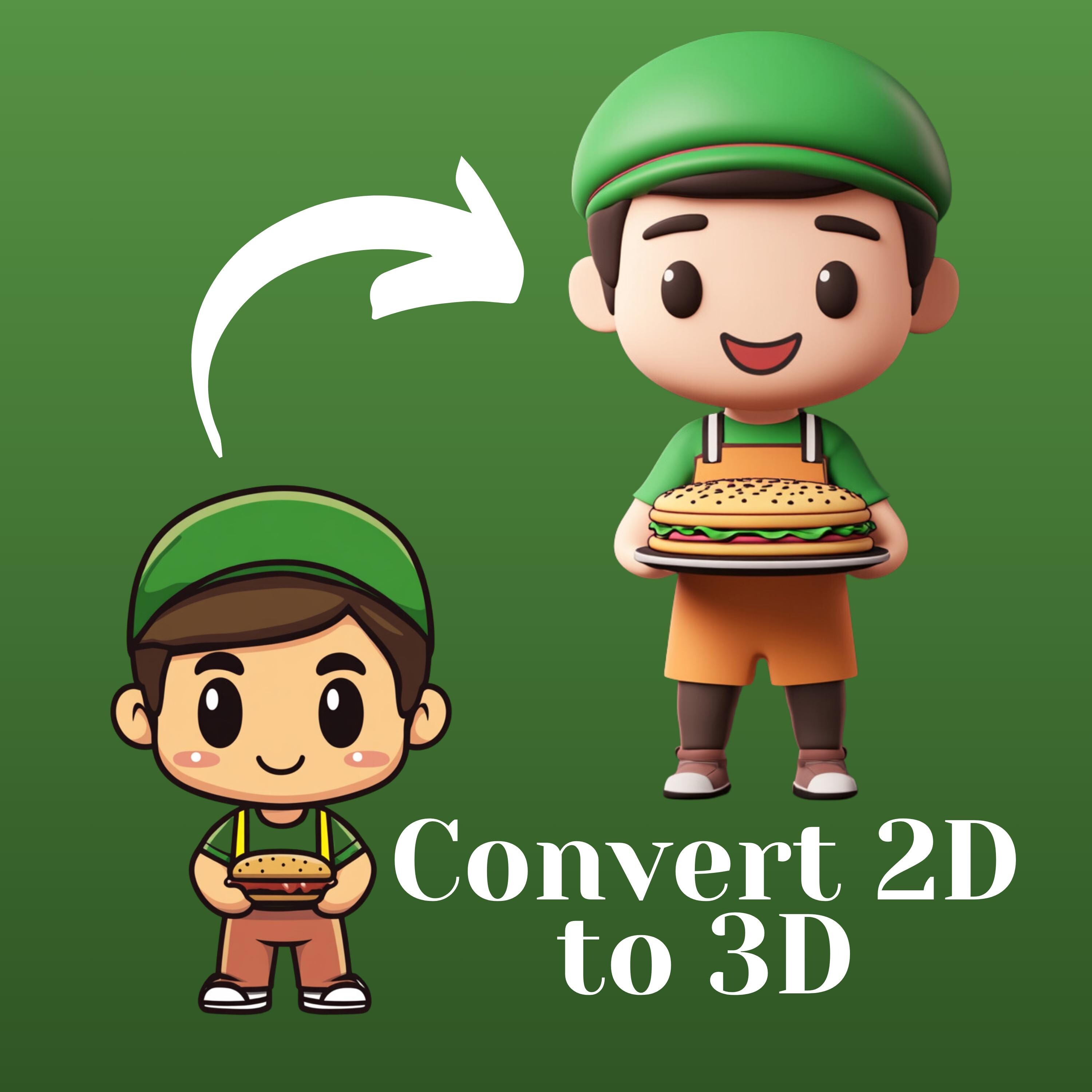 CUSTOM 2D to 3D, 3D Modeling, 3D Cute, 3D Art, 3D Modeling, 3D Mascot, 3D Design Service, 2D to ...